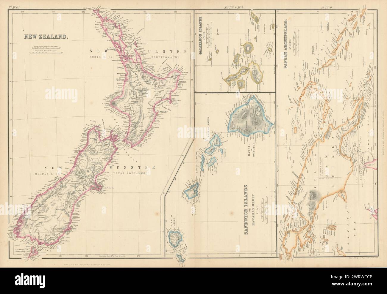 Map of the galapagos islands hi-res stock photography and images - Alamy