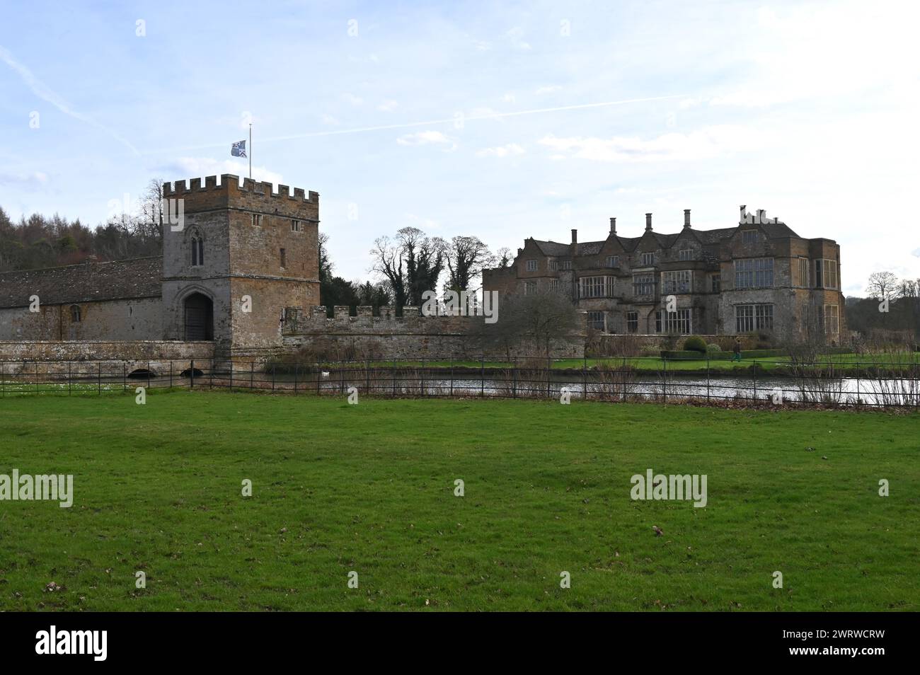 Broughton Castle near Banbury, Oxfordshire, the home of Lord Saye ...