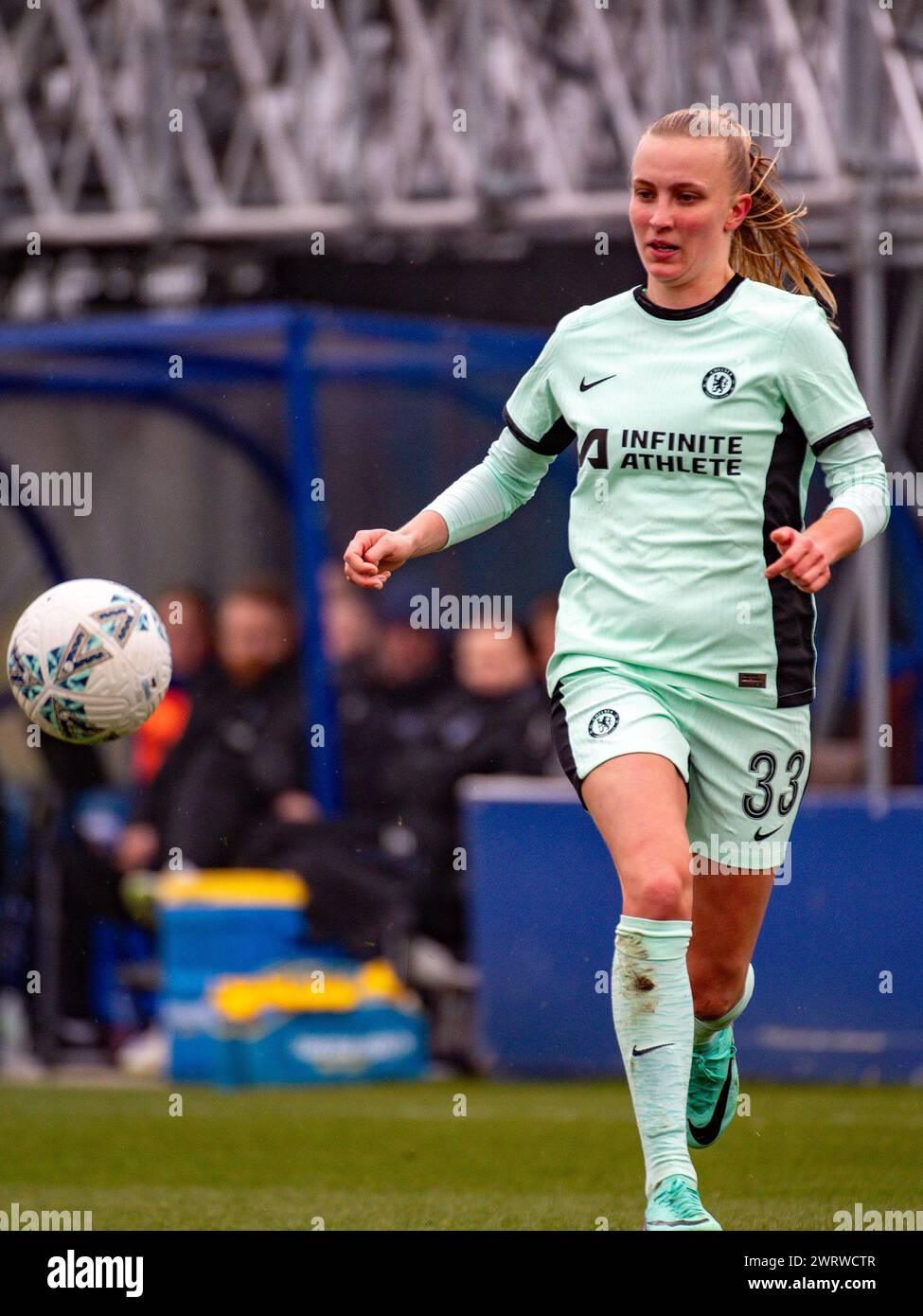 England, 10th March 2024: Chelsea forward Aggie Beever Jones (33 ...