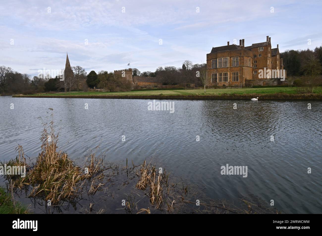 Broughton Castle near Banbury, Oxfordshire, the home of Lord Saye ...
