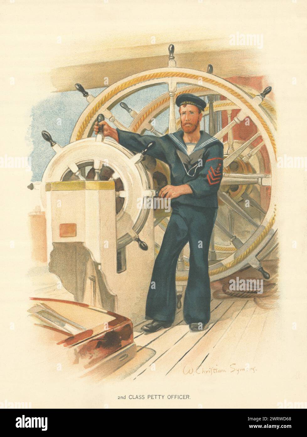 2nd Class Petty Officer by W.C. Symons. Royal Navy 1893 old antique ...