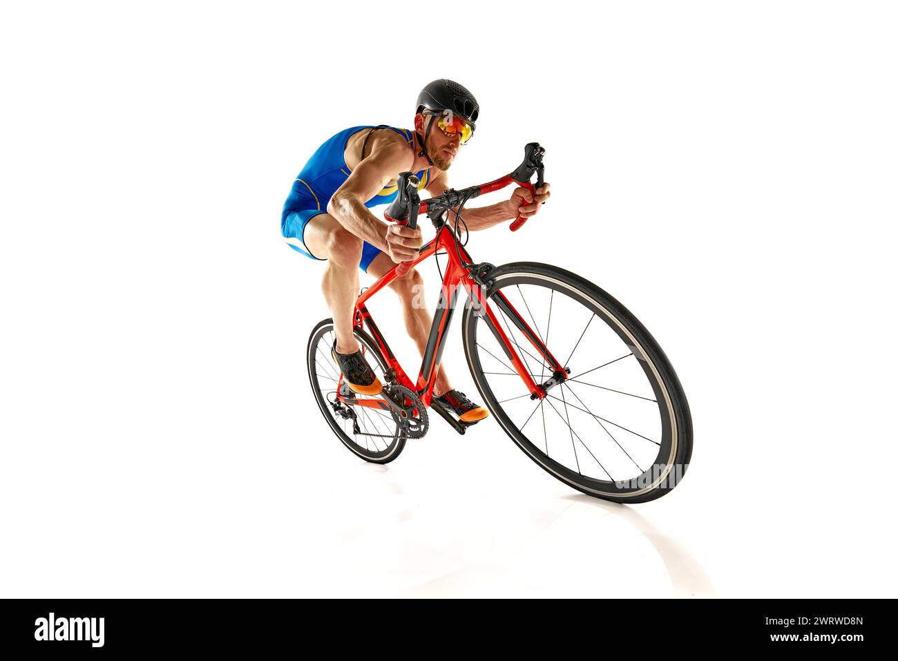 Male triathlon cyclist Cut Out Stock Images & Pictures - Alamy