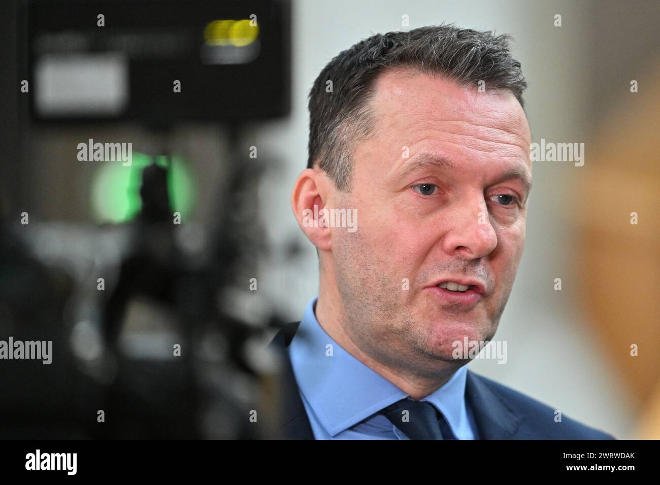 Edinburgh Scotland, UK 14 March 2024. Russell Findlay MSP at the ...