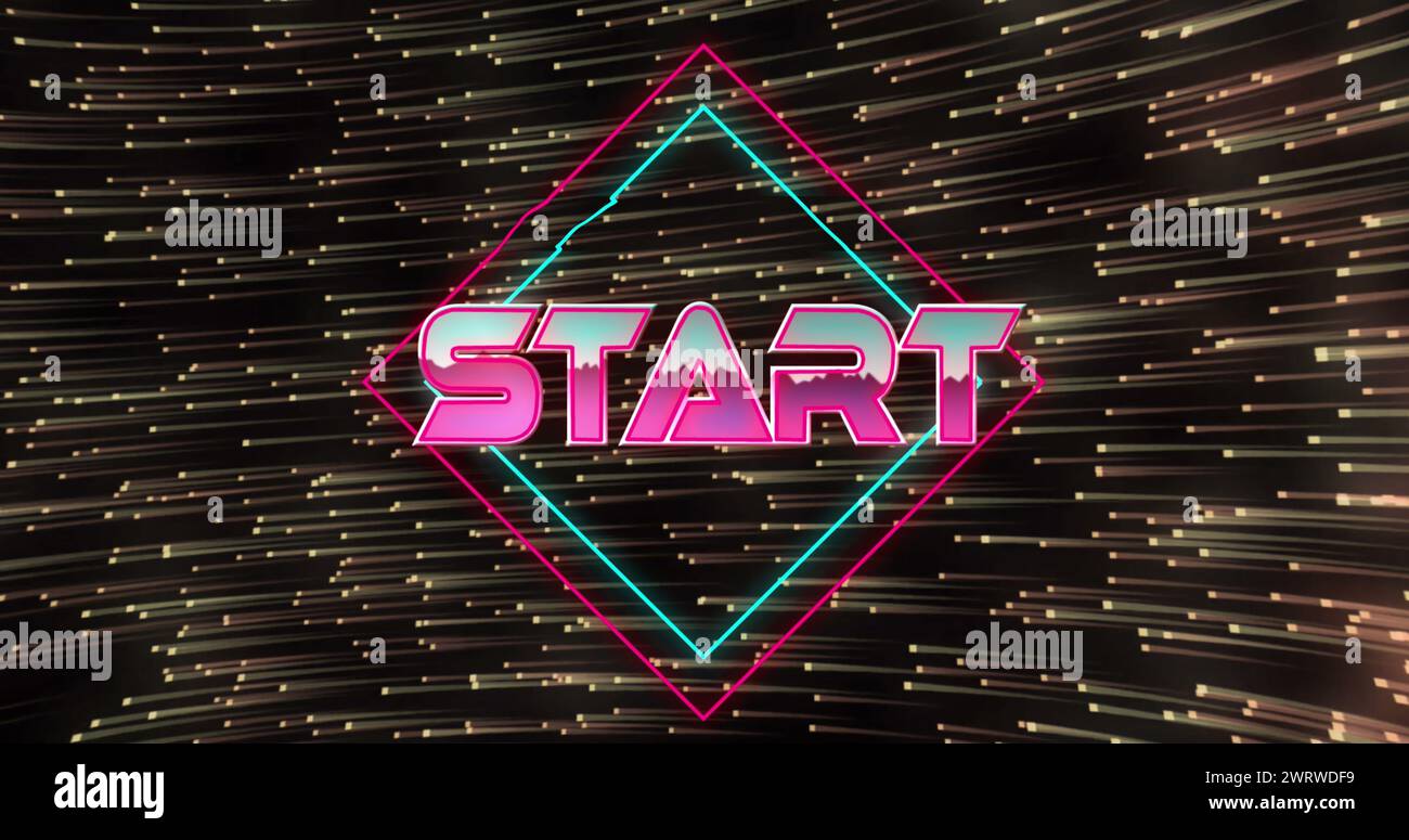 Image of start text over spots Stock Photo - Alamy