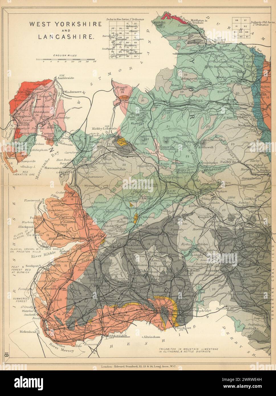 Lancashire map 20th century hi-res stock photography and images - Alamy