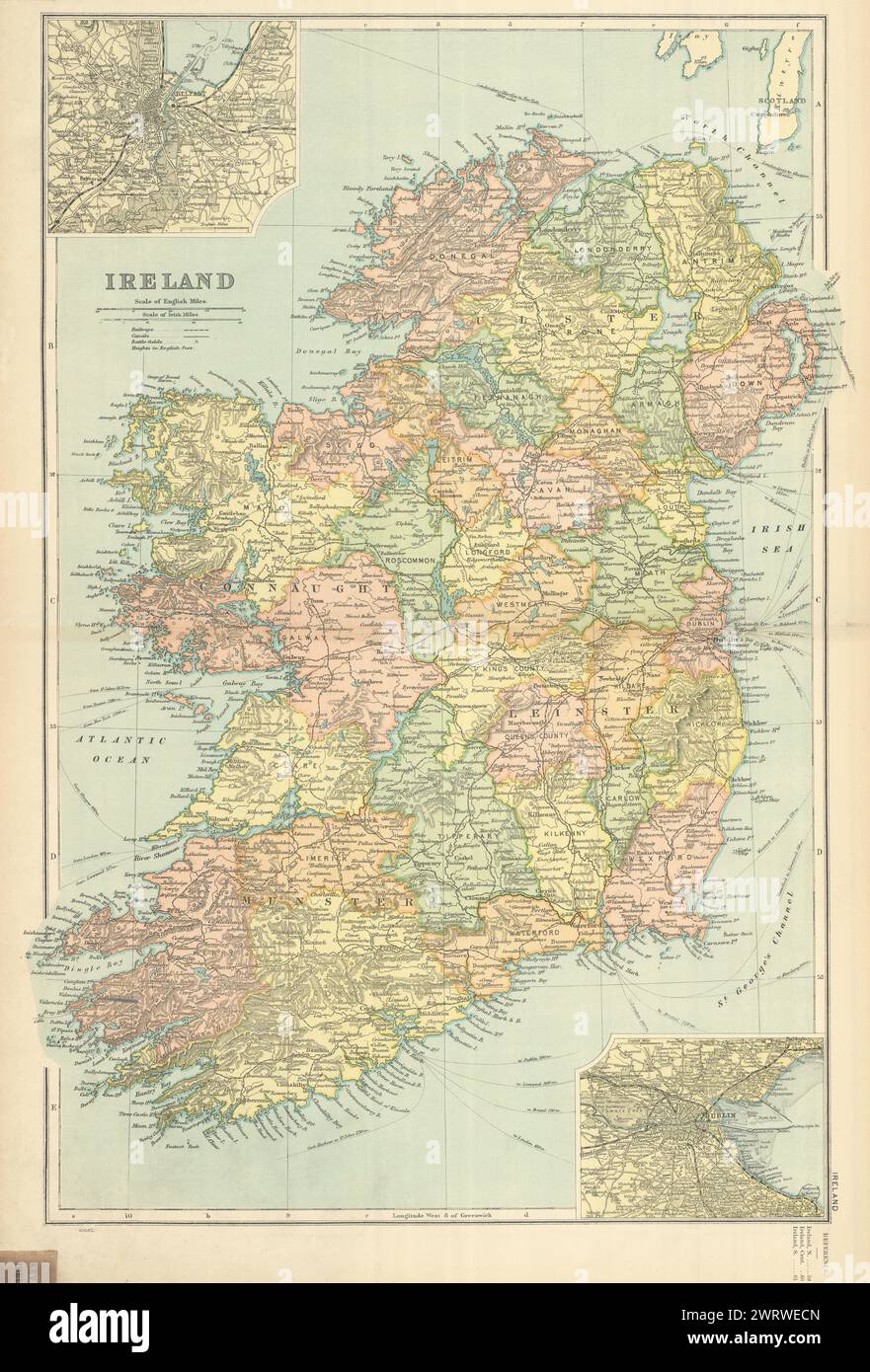 19th century ireland map hi-res stock photography and images - Alamy
