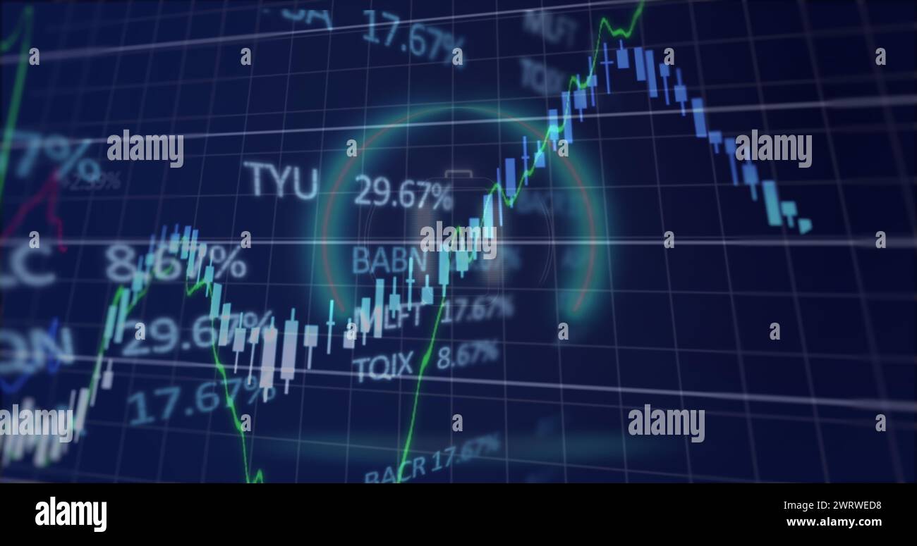 Image Of Battery Icon In Circle Over Grid Pattern With Multiple Graphs