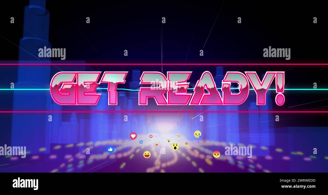 Cyber-themed game over image with repetitive pink challenge text Stock ...