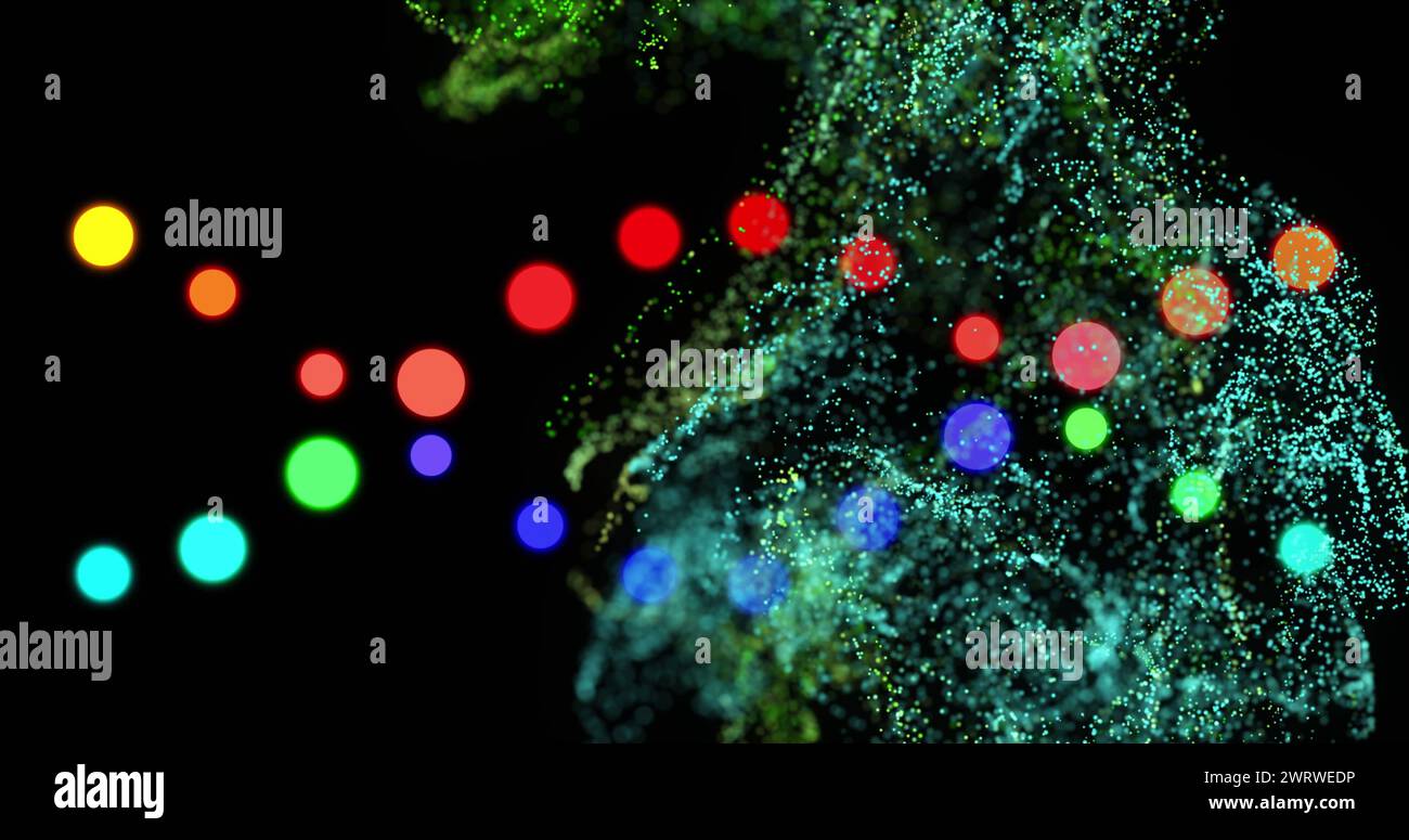 Image of networks of connections and dna strand spinning Stock Photo ...