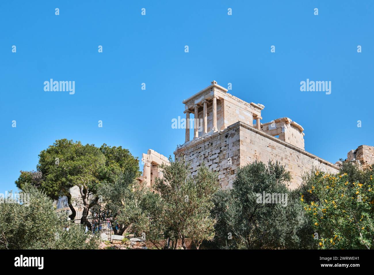 Athens, Greece - March 02, 2024: Temple of Athena Nike on the Acropolis Hill Stock Photo - Alamy