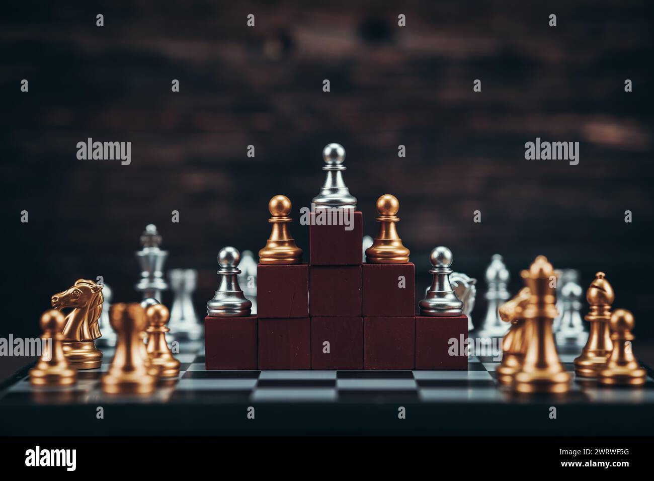 chess piece on chess board game for ideas, challenge, leadership ...