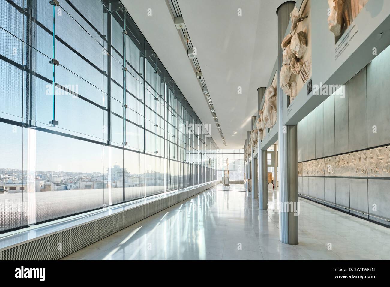 Athens, Greece - March 02, 2024: Interior view of the New Acropolis ...