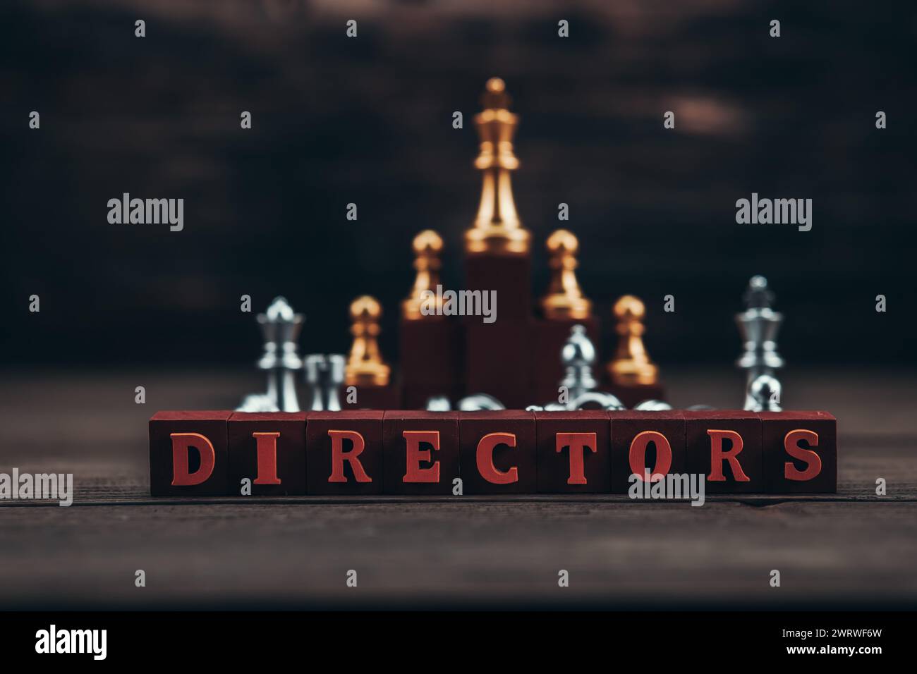 Wood Cube Word Directors And Chess Piece On Cube Wood For Ideas