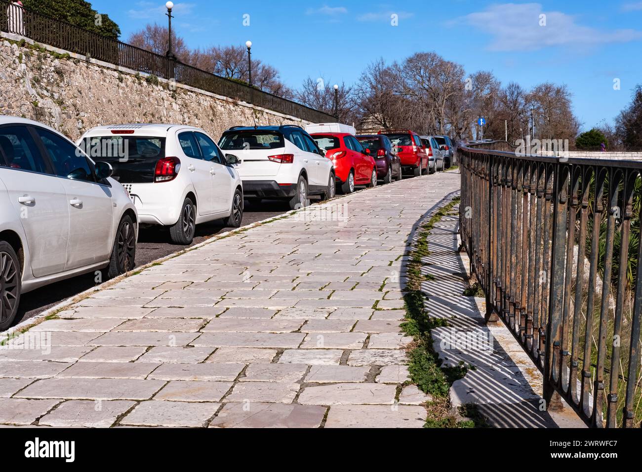 Car parking on footpath hi-res stock photography and images - Alamy