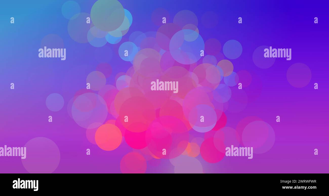 Image of multiple colourful spots on vibrant background Stock Photo - Alamy