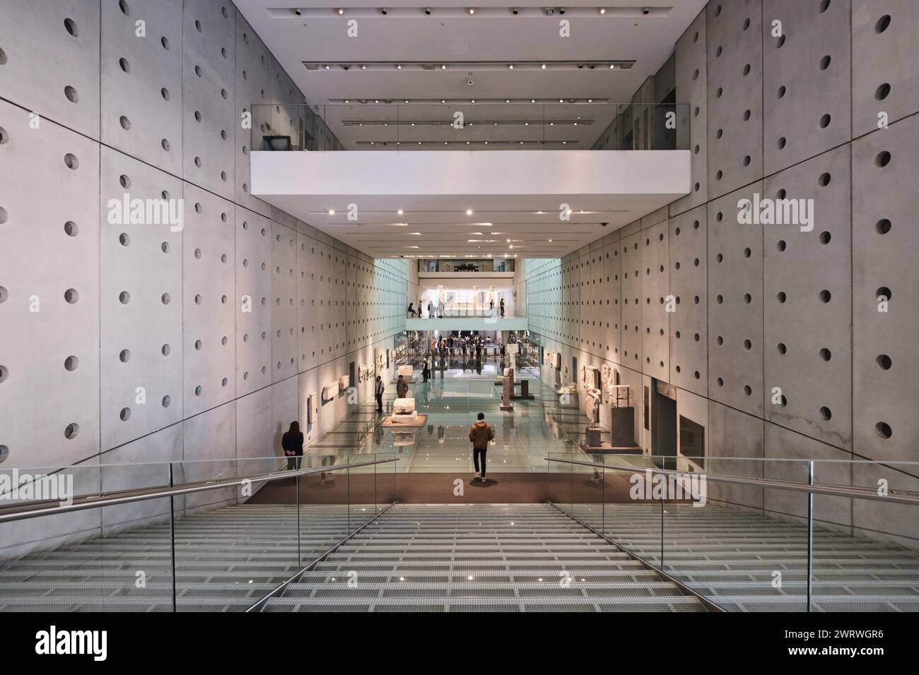 Athens, Greece - March 02, 2024: Interior view of the New Acropolis ...