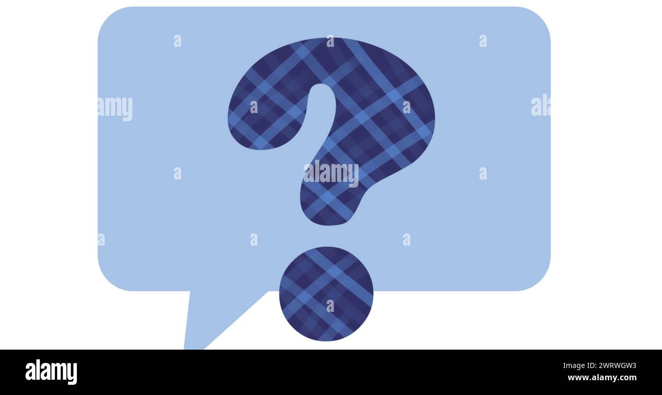 Image of question mark over speech bubble on white background Stock ...