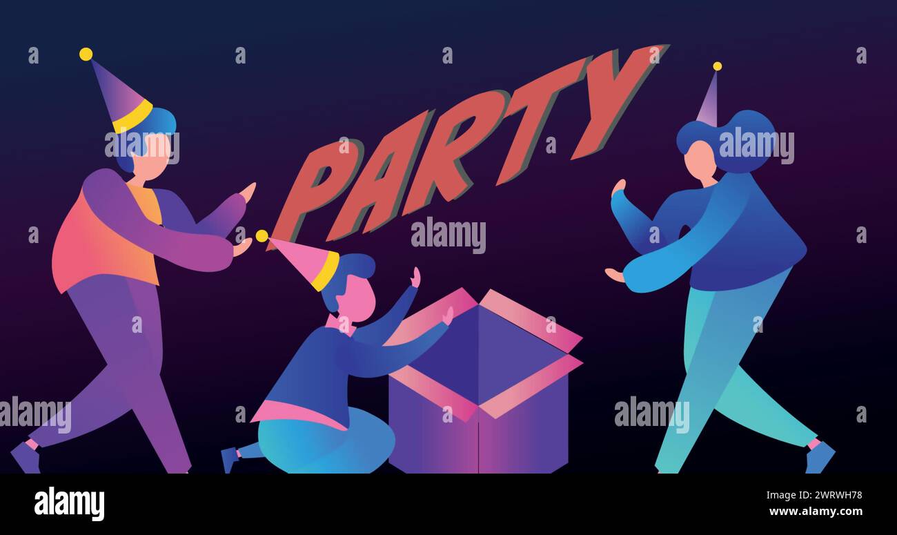 Party hats illustration hi-res stock photography and images - Alamy