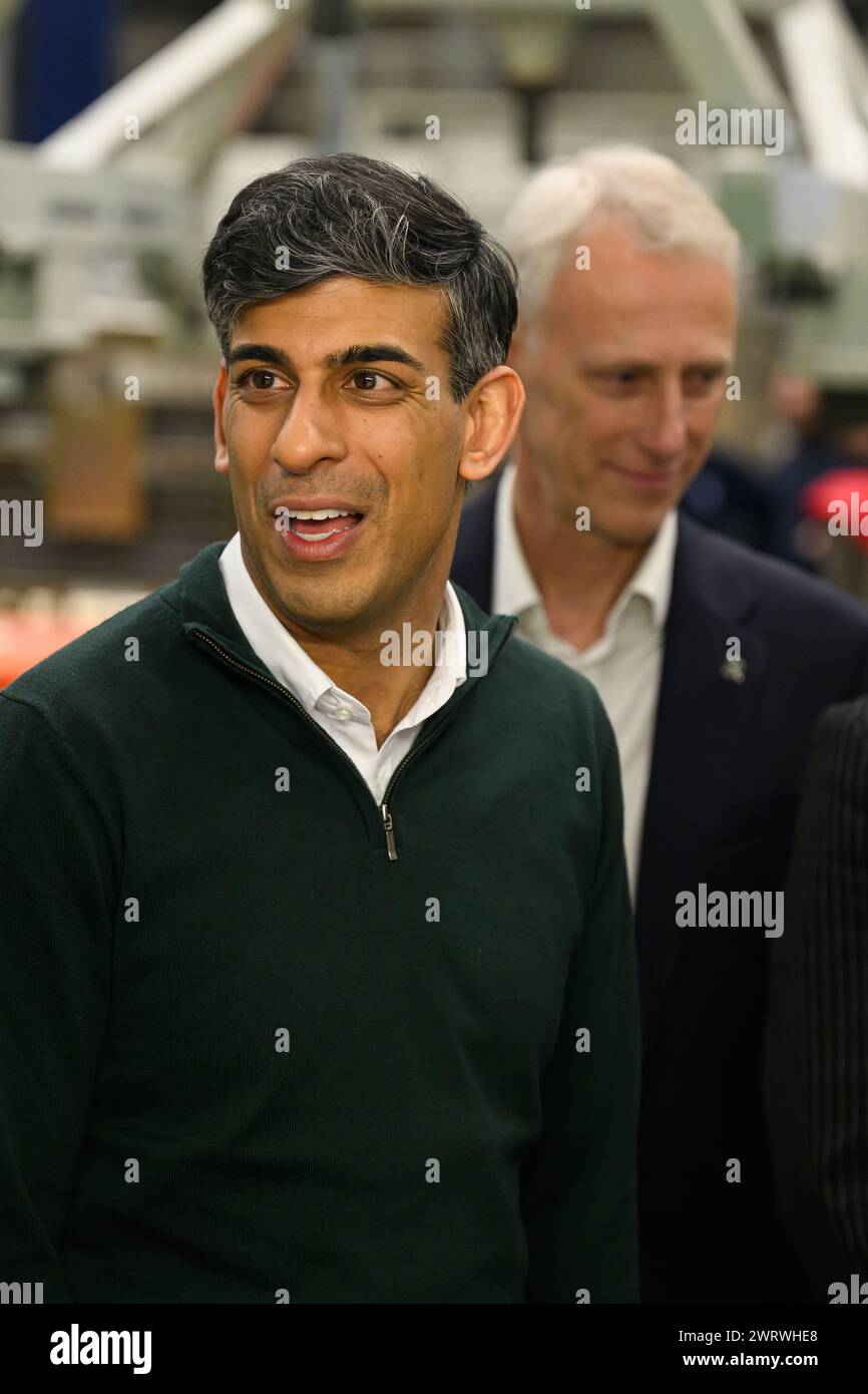 Prime Minister Rishi Sunak (left) and Rolls-Royce Group President Chris ...