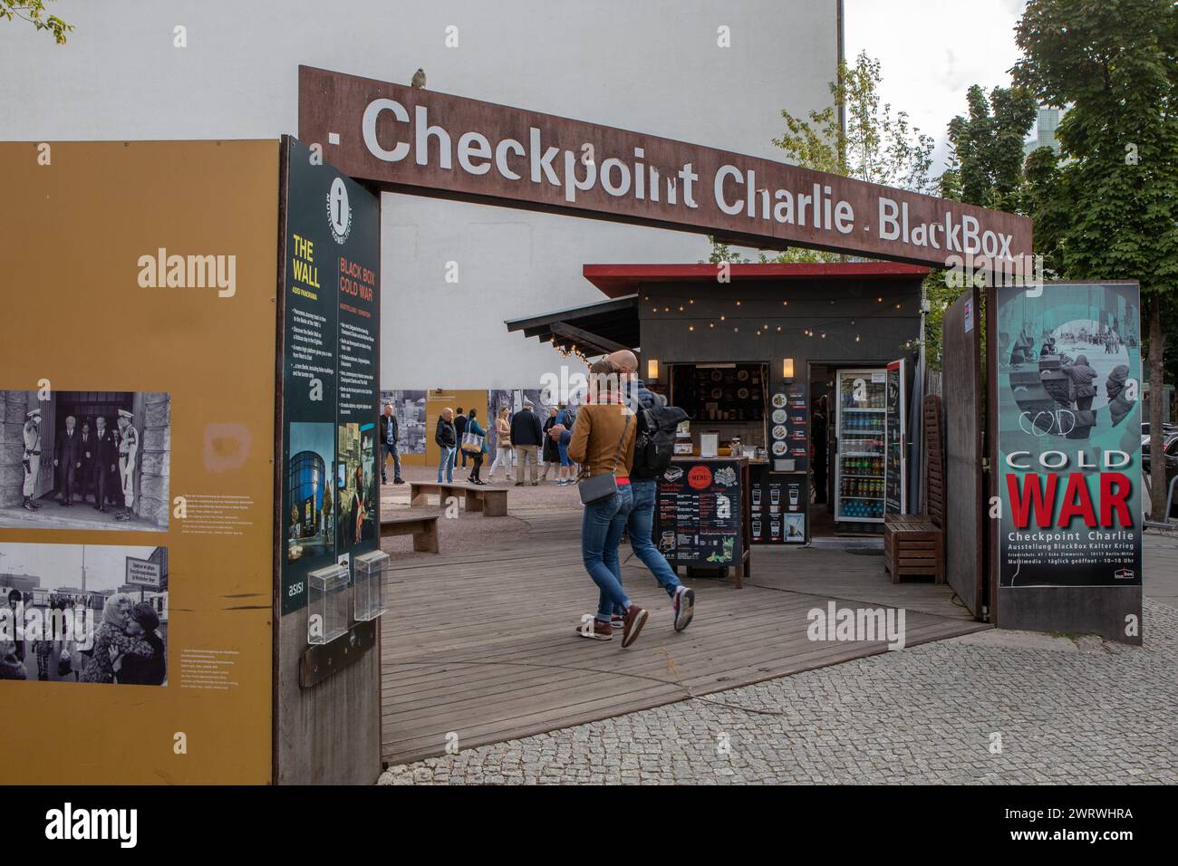 September 2022 -Checkpoint Charlie Landmark boundary marking east ...