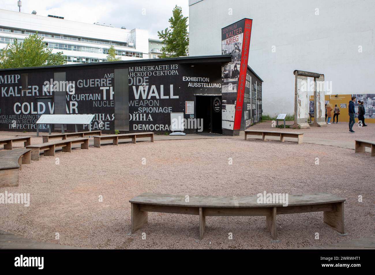September 2022 -Checkpoint Charlie Landmark boundary marking east ...
