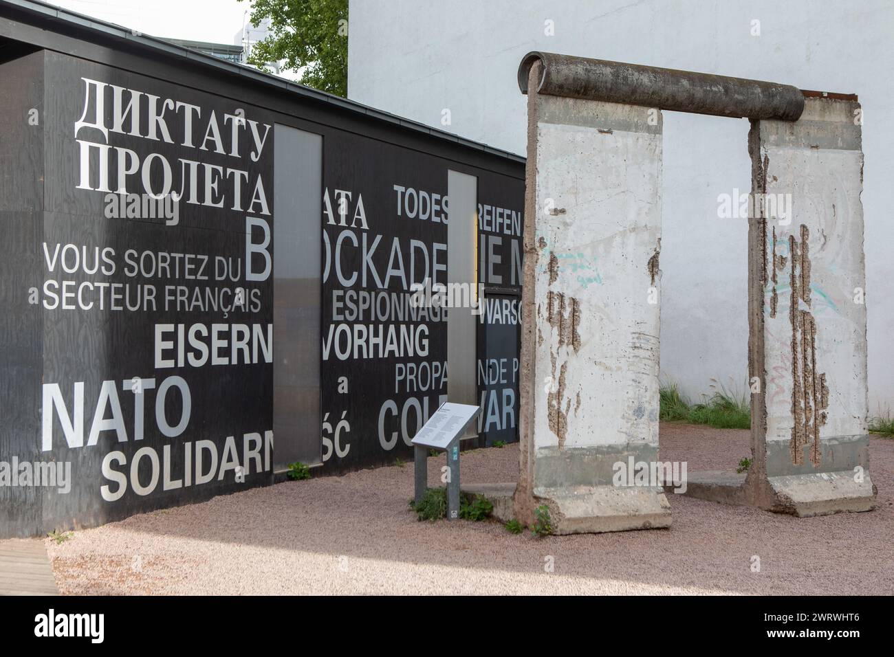 September 2022 -Checkpoint Charlie Landmark boundary marking east ...