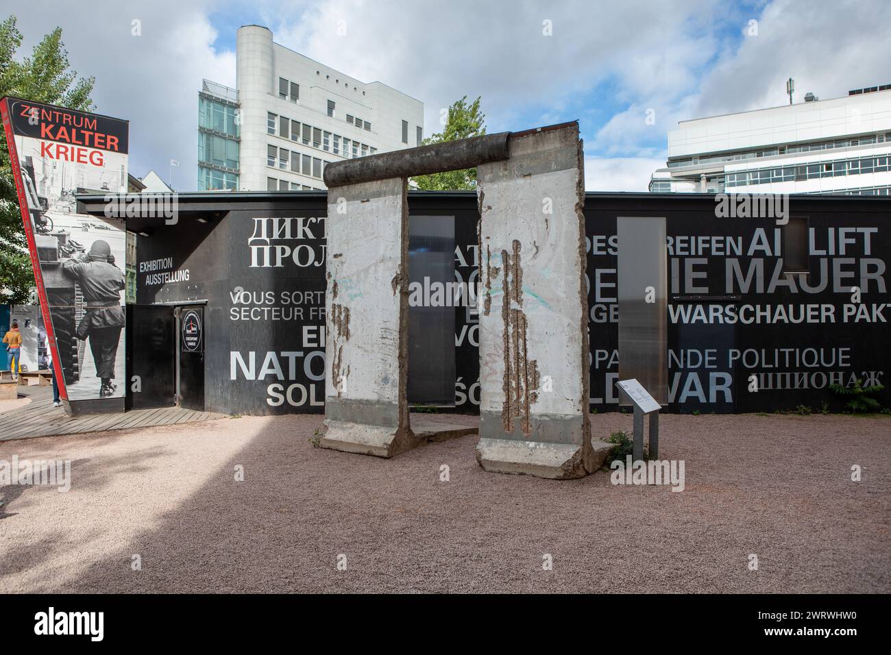 September 2022 -Checkpoint Charlie Landmark boundary marking east ...