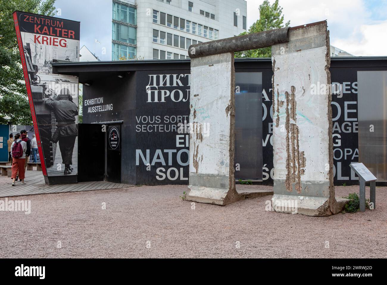 September 2022 -Checkpoint Charlie Landmark boundary marking east ...