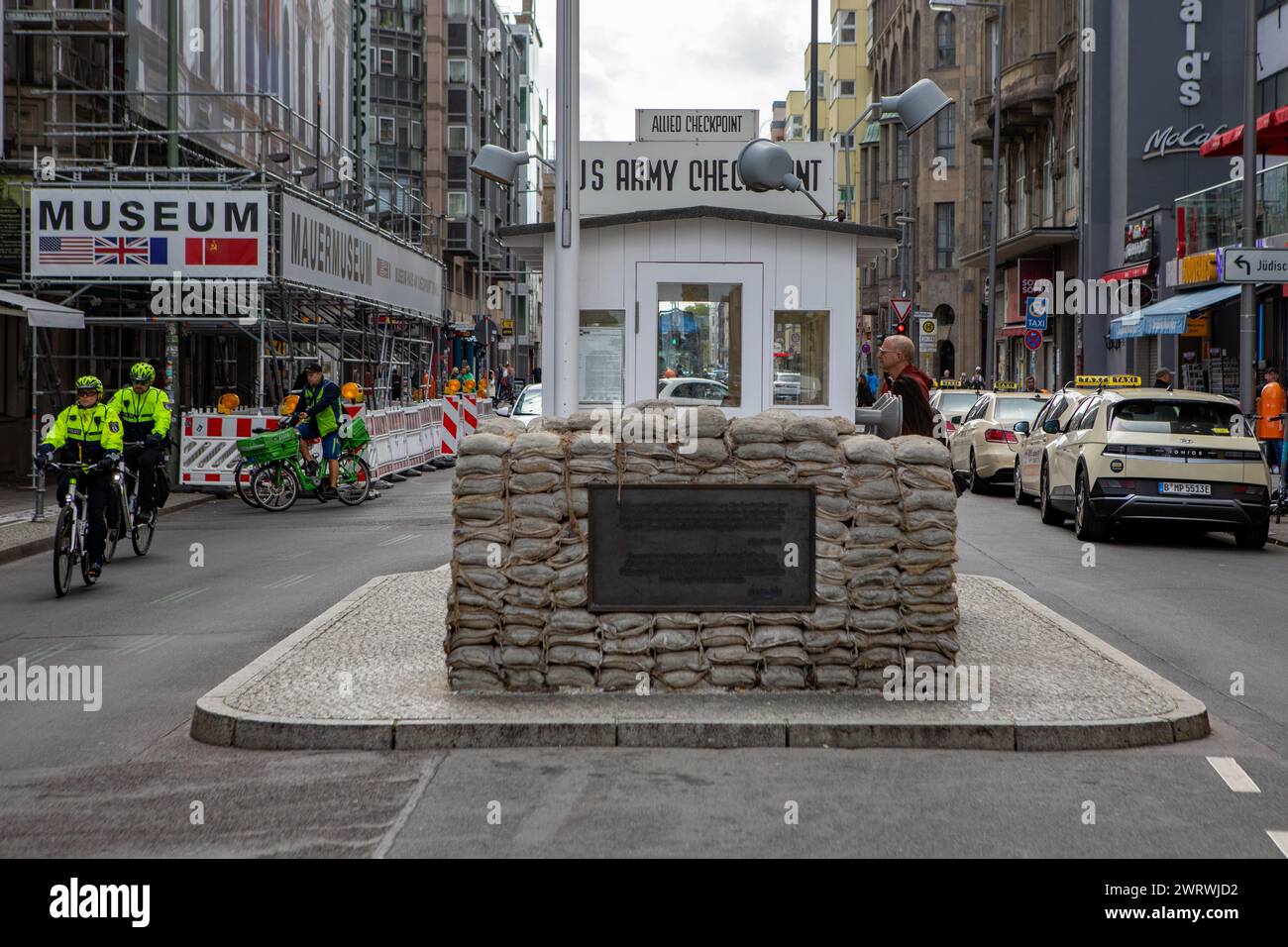 September 2022 -Checkpoint Charlie Landmark boundary marking east ...