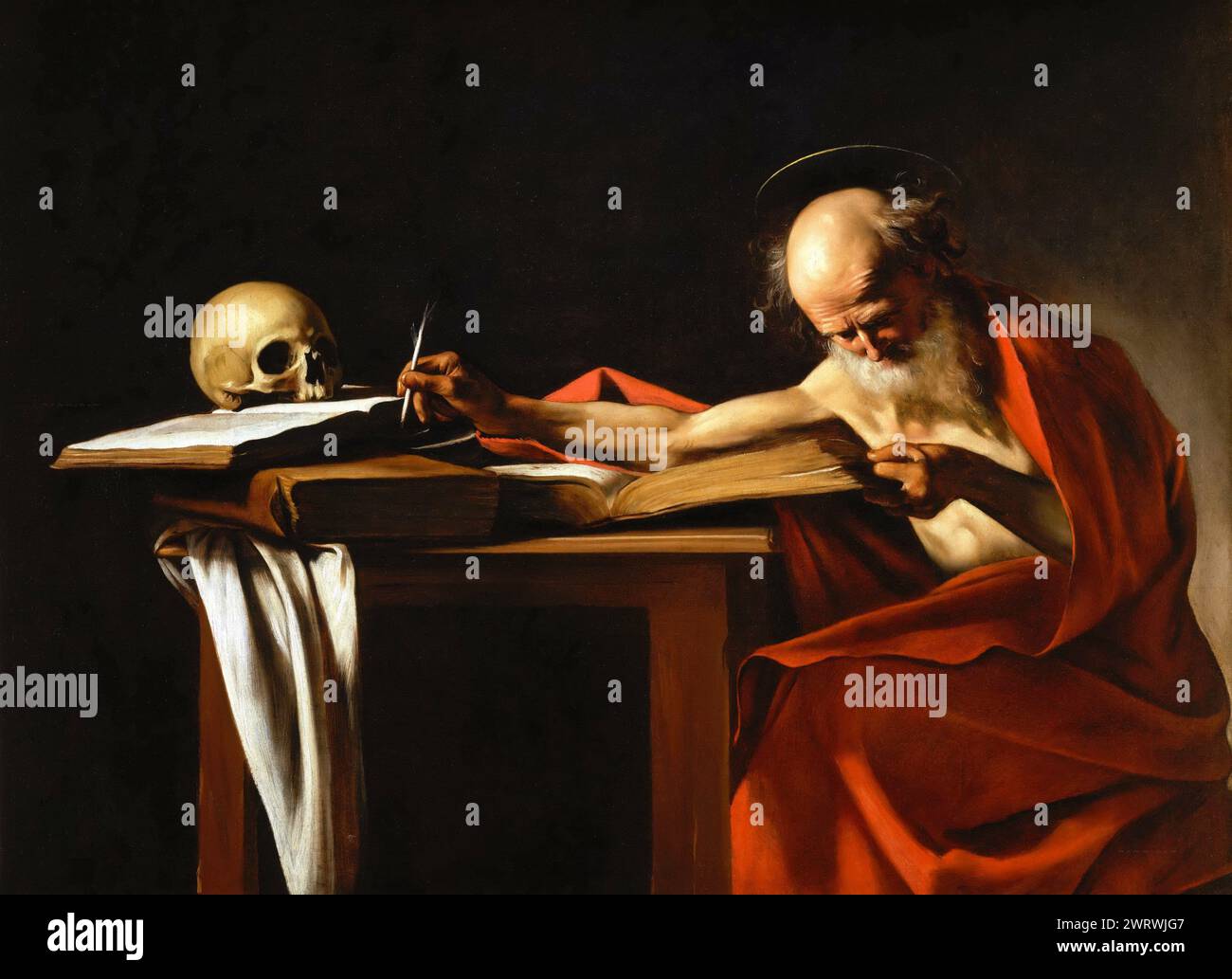 Michelangelo Merisi da Caravaggio – Saint Jerome Writing c.1605 ...