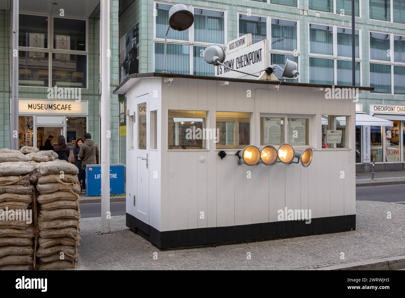September 2022 -Checkpoint Charlie Landmark boundary marking east ...