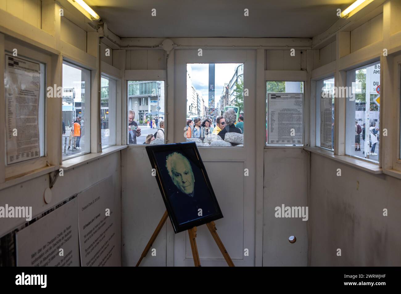 September 2022 -Checkpoint Charlie Landmark boundary marking east ...