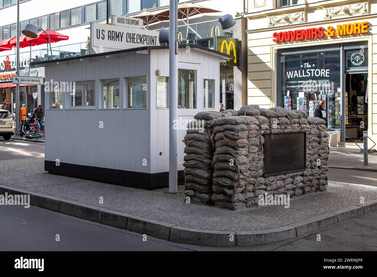 September 2022 -Checkpoint Charlie Landmark boundary marking east ...