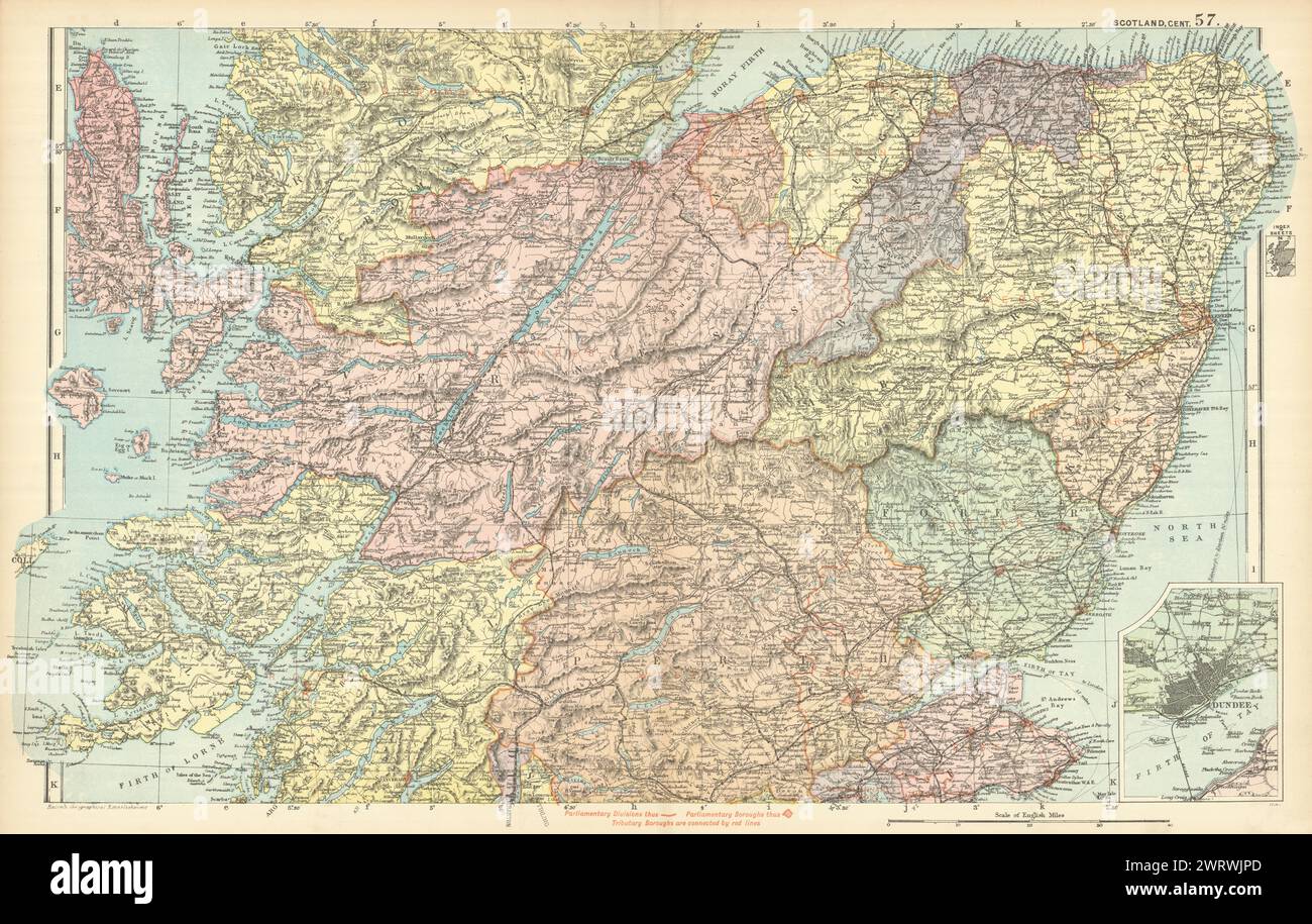 Map of highland hi-res stock photography and images - Alamy