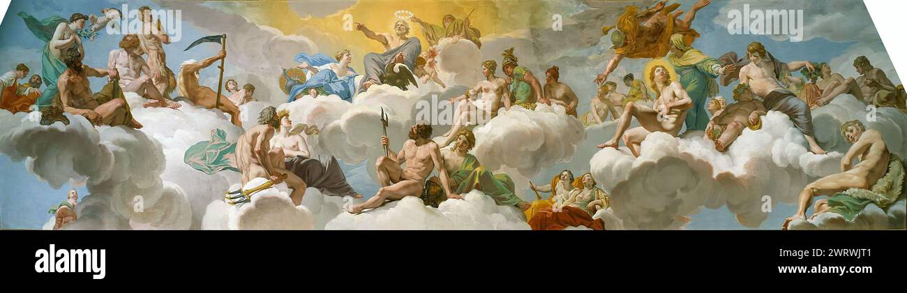 Giovanni Lanfranco – Gods of Olympus 1624-25 fresco, Villa Borghese ...