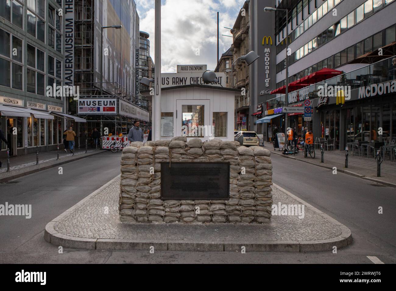 September 2022 -Checkpoint Charlie Landmark boundary marking east ...