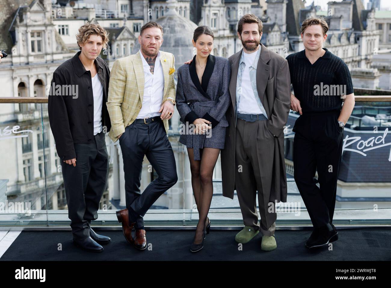 Lukas Gage, from left, Conor McGregor, Daniela Melchior, Jake ...