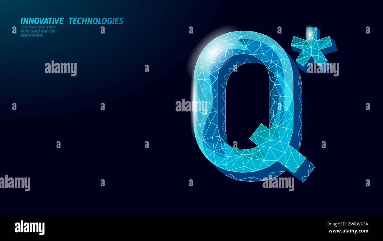 Artificial general intelligence project Q letter symbol. Minimalist ...