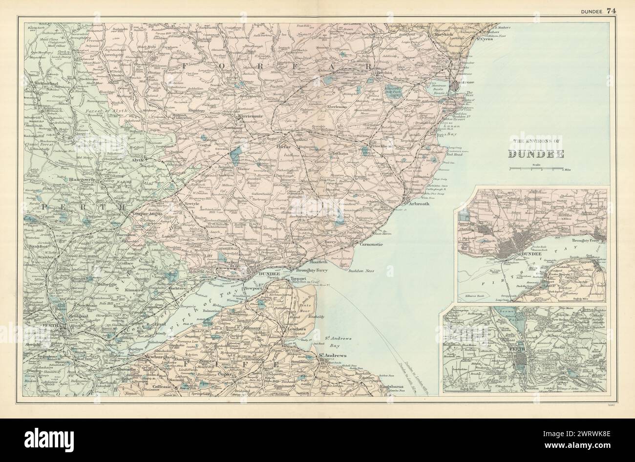 Map of cupar hi-res stock photography and images - Alamy
