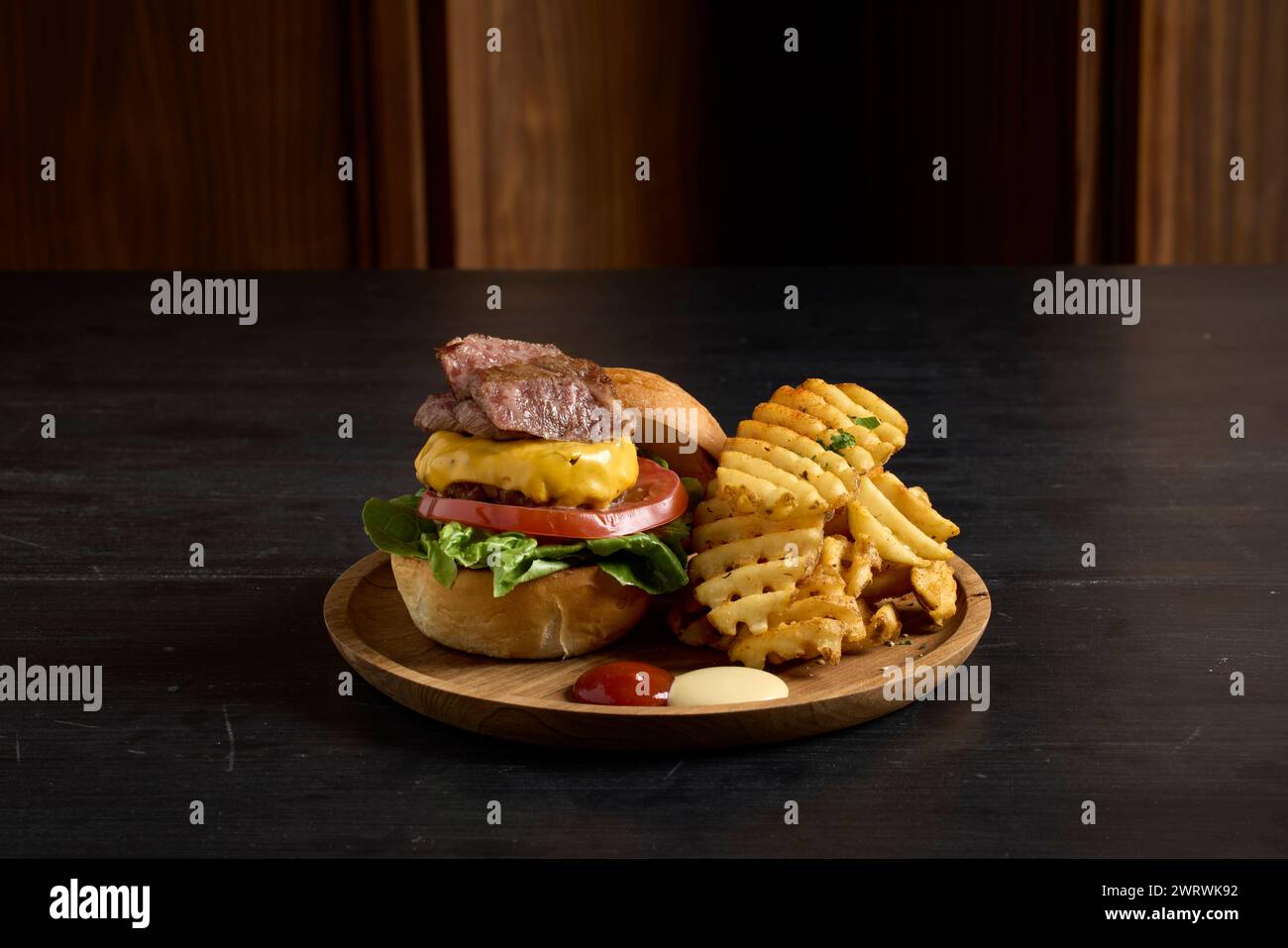 Japanese Wagyu Beef Burger Stock Photo - Alamy