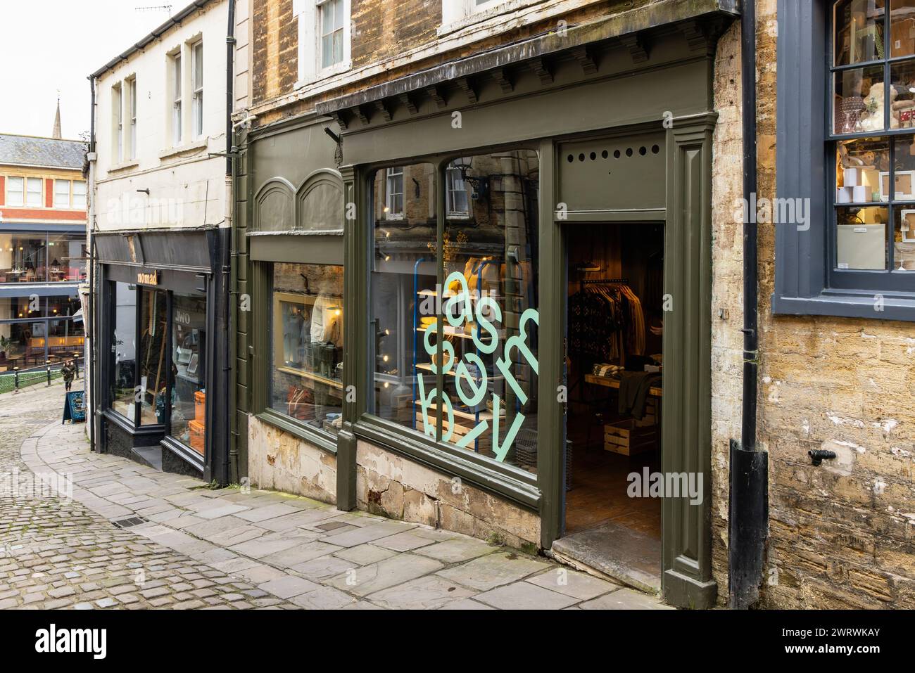 Assembly designer British garments on Catherine Hill. A steep cobbled ...