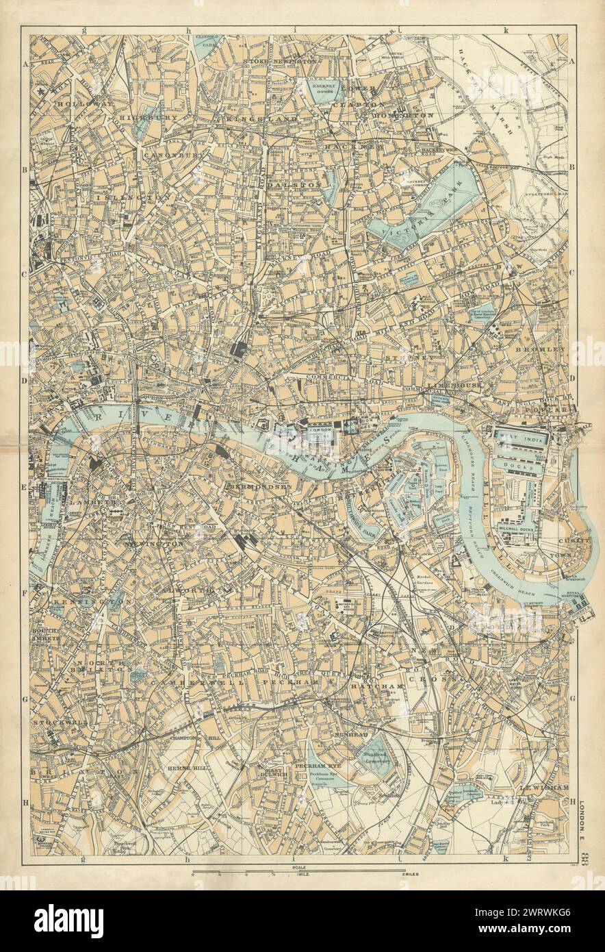Tower of london map 19th century hi-res stock photography and images ...