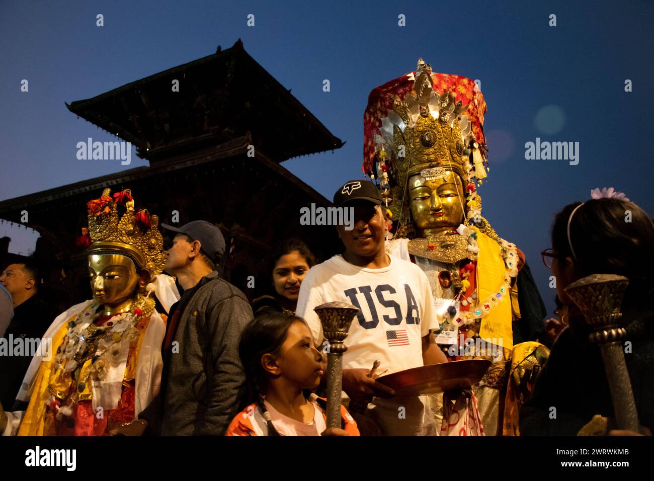 Nepal. 14th Mar, 2024. On March 14, 2024, in Lalitpur, Nepal. The idol of "Dipankar Buddha," an ...
