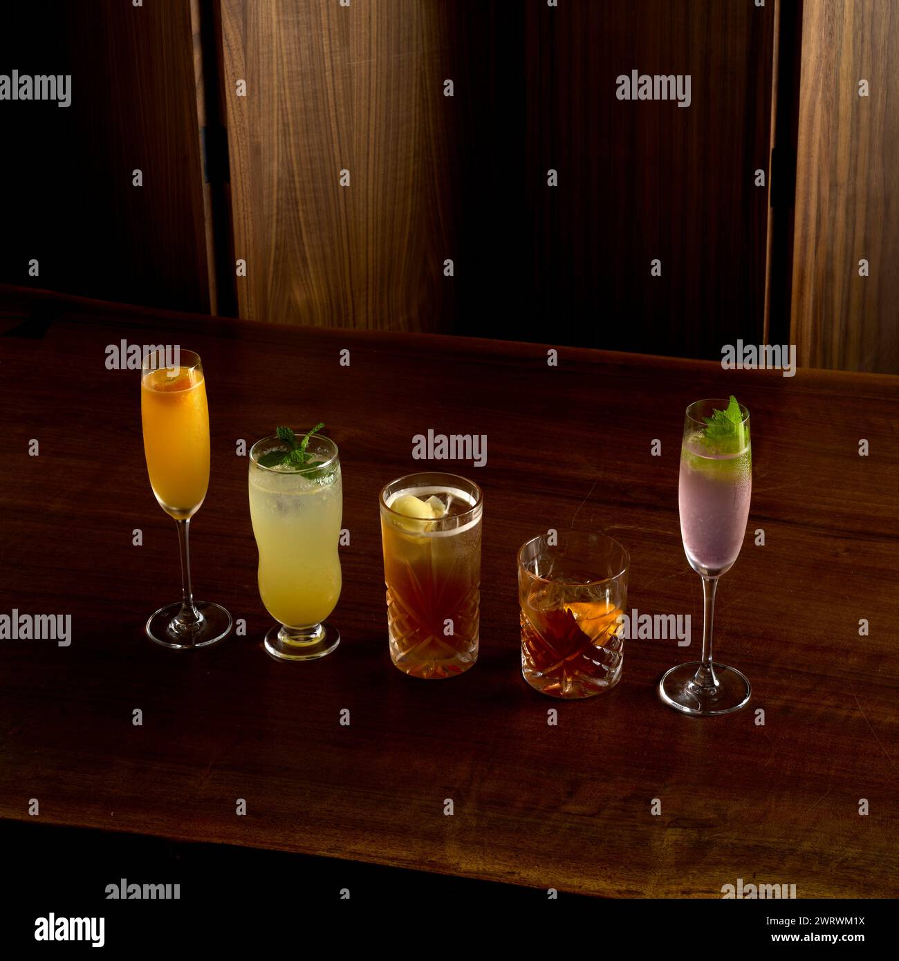 Five Cocktail Drinks Stock Photo - Alamy
