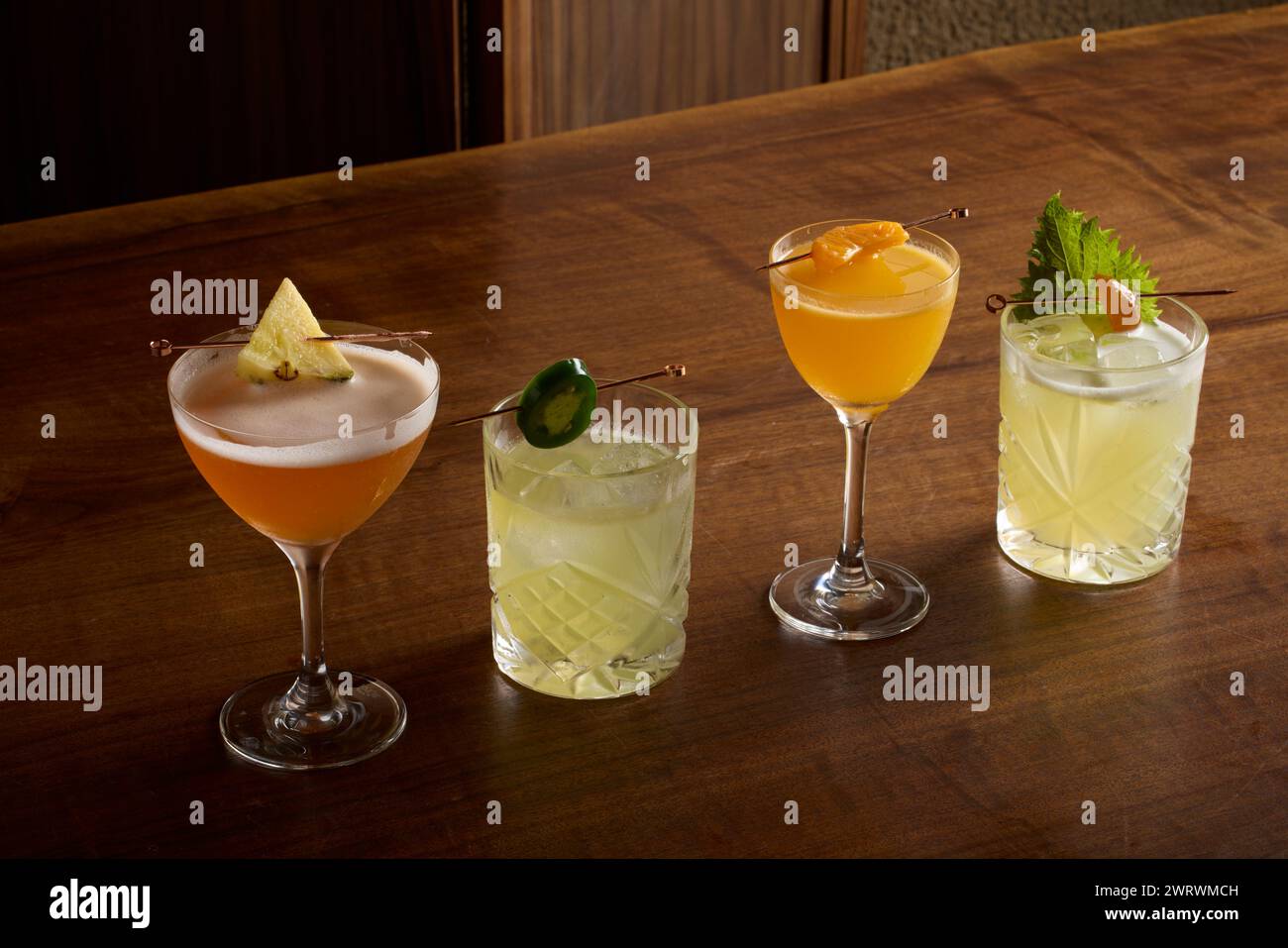 Five Cocktail Drinks Stock Photo - Alamy