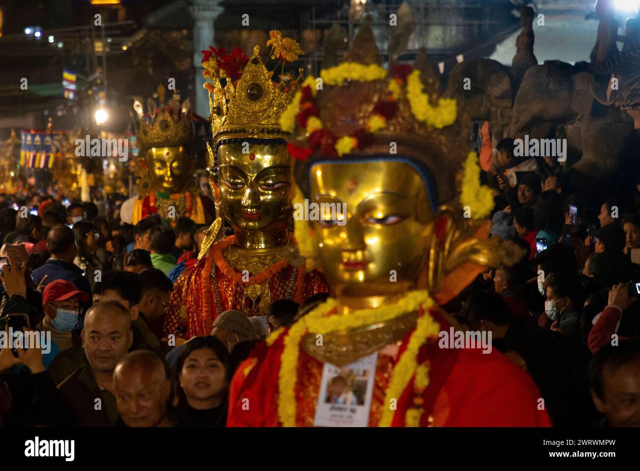 Nepal. 14th Mar, 2024. On March 14, 2024, in Lalitpur, Nepal. The idol of "Dipankar Buddha," an ...