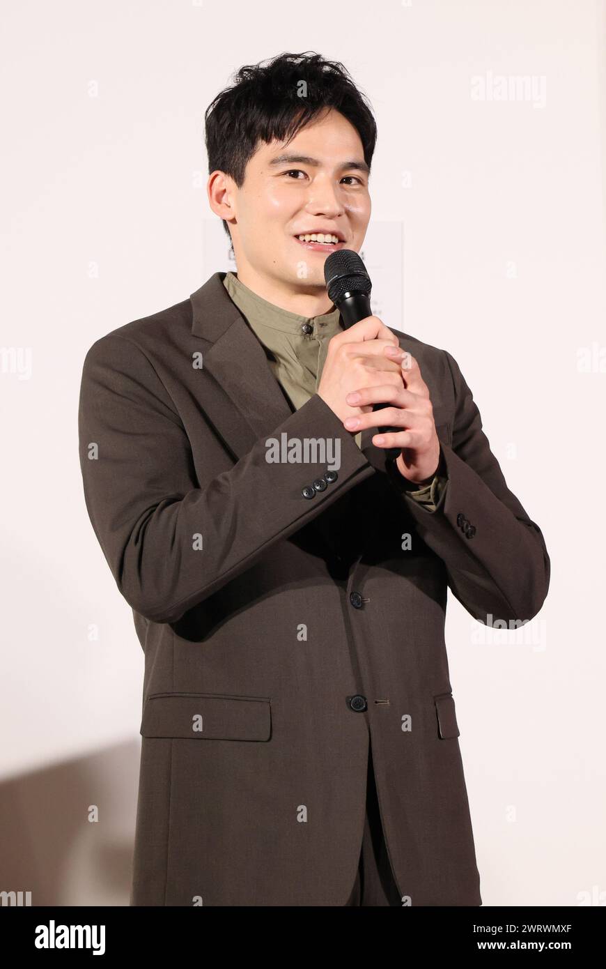 Tokyo, Japan. 14th Mar, 2024. Japanese actor Koshi Mizukami attends an opening event of a ...