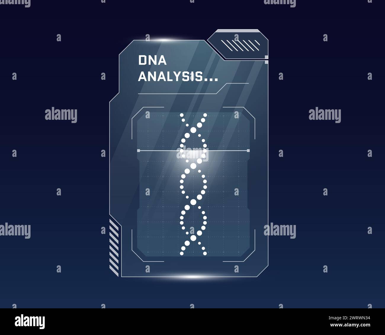 Dna Analysis Biometric Id Scan System Hud Design User Verification Scanner And Person Identity