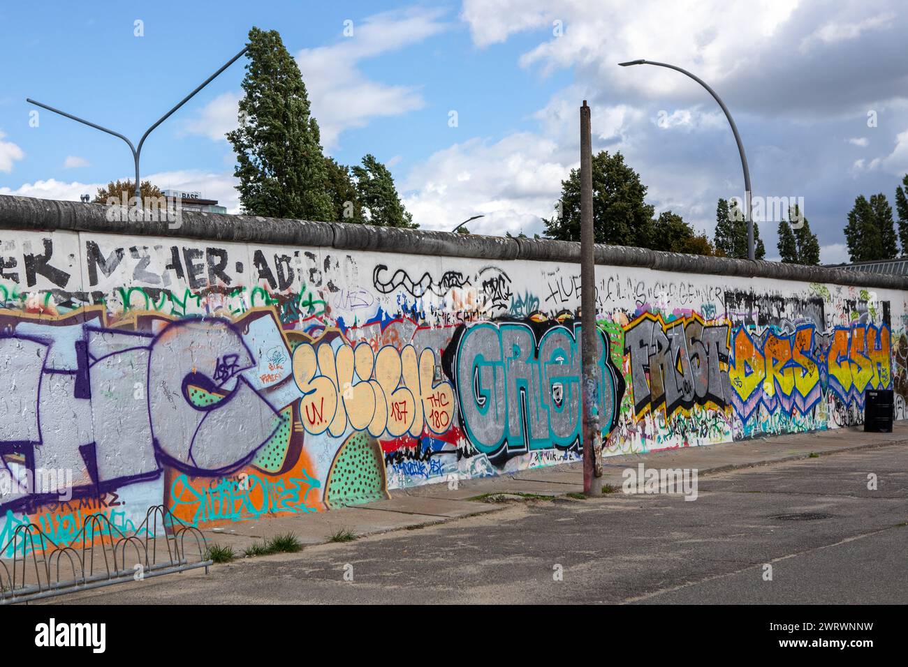 September 2022 - Berlin wall with graffiti, the place that separated ...