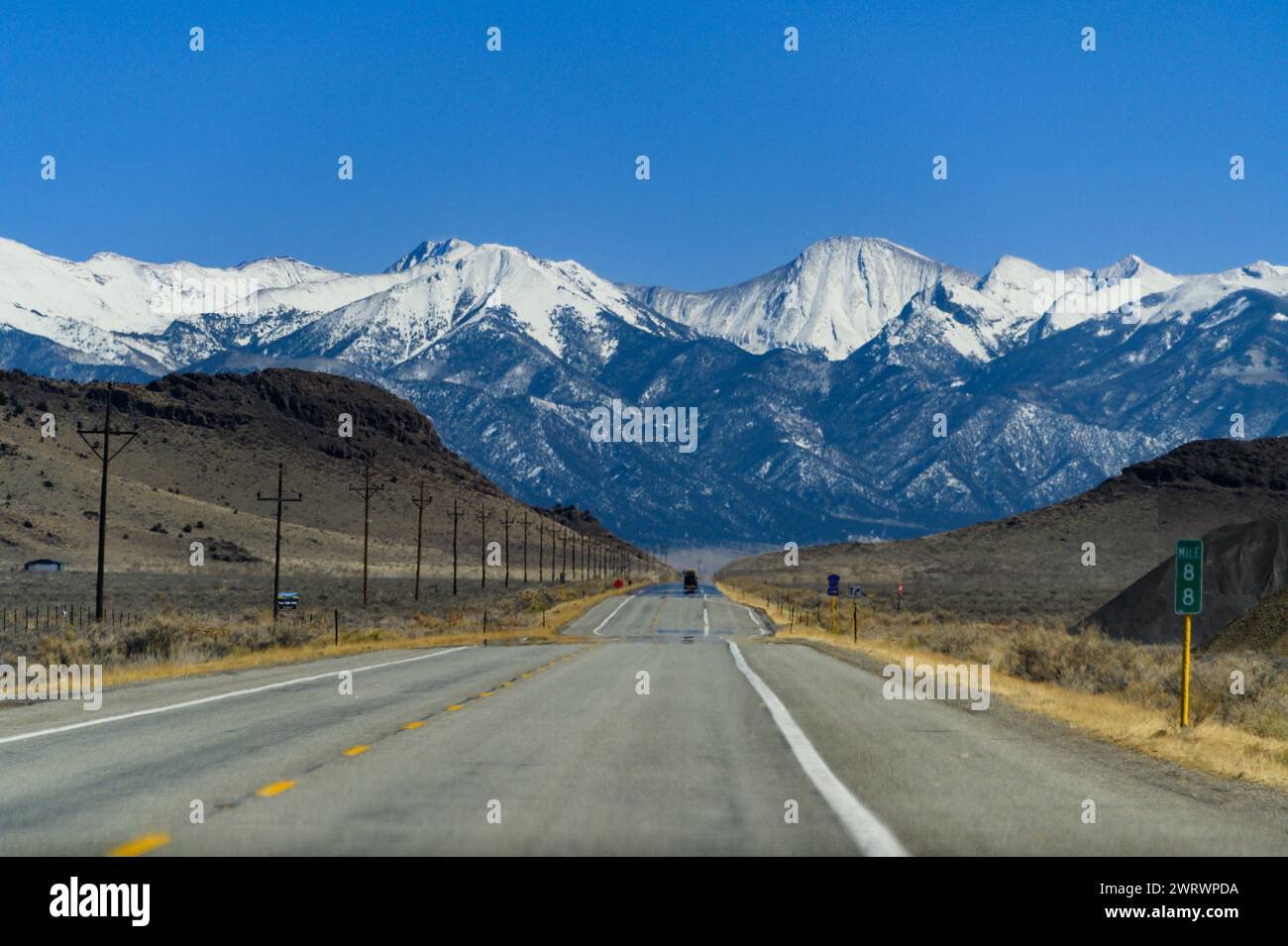 On the road Colorado Stock Photo - Alamy
